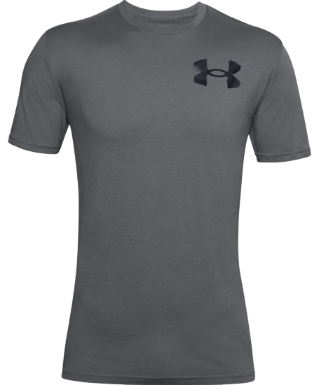UNDER ARMOUR LOGO T-SHIRT MENS WHITETAIL GRAPHITE LARGE
