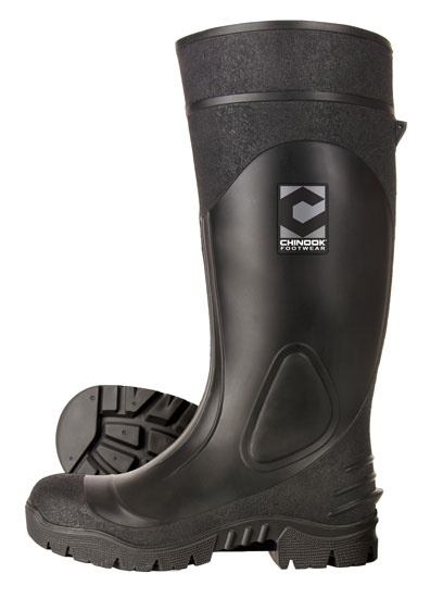 CHINOOK BATTLE-AXE BOOT SIZE 9, SOFT-TOE, 100% WATERPROOF