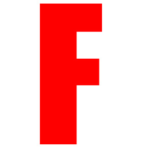 LETTER STICK ON 3" RED F