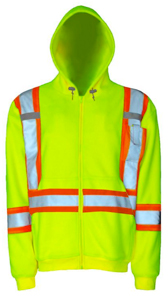 SAFETY JACKET FLEECE LRG GREEN ANSI APPRVD